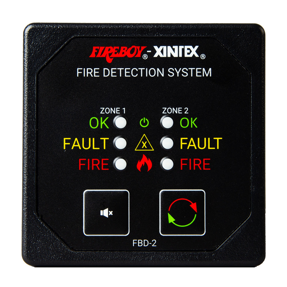 Fireboy-Xintex Two Zone Detection Alarm Panel - 2-5/8" Display - 12/24 ...