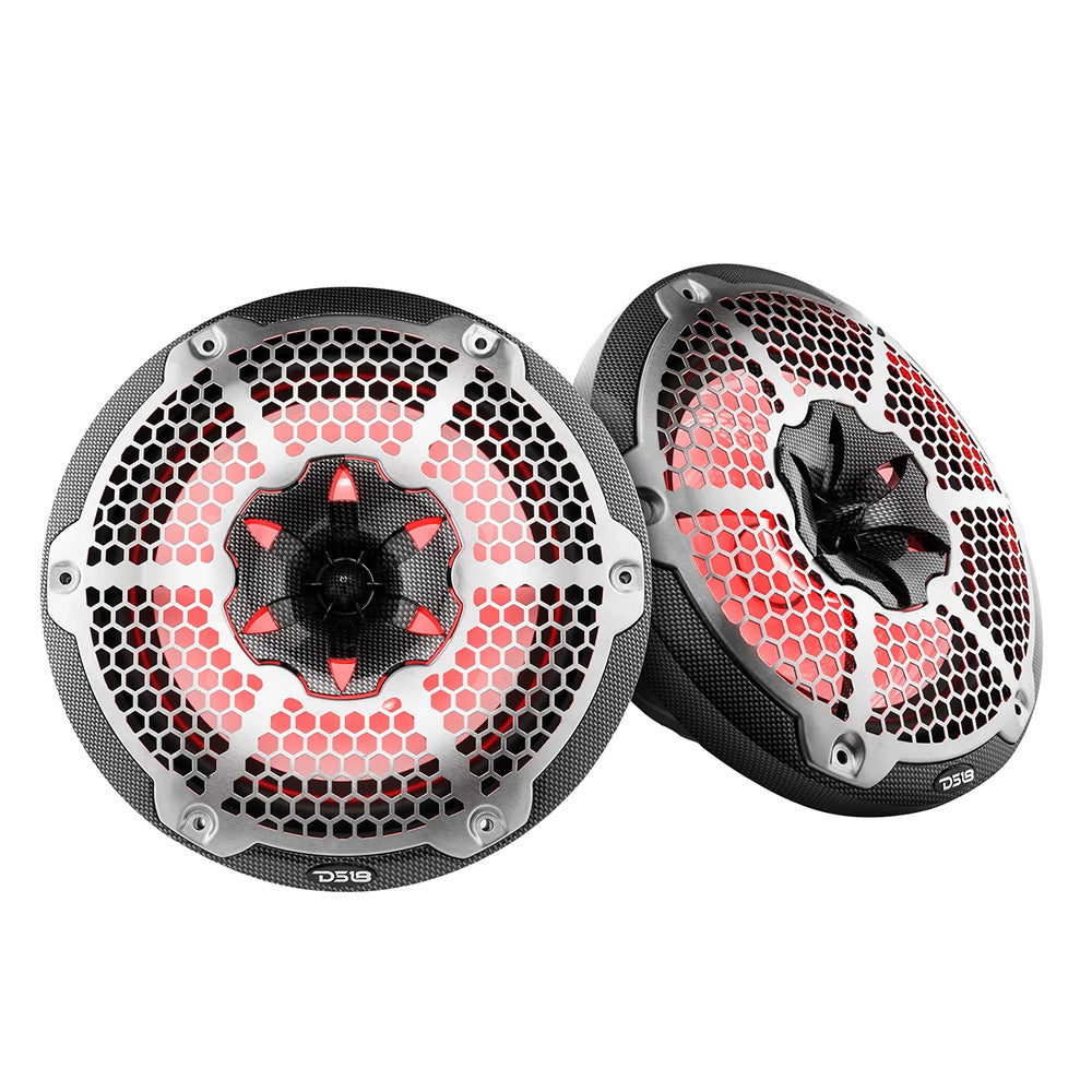 DS18 HYDRO 10" 2-Way Speakers w/Bullet Tweeter Integrated RGB LED Ligh ...