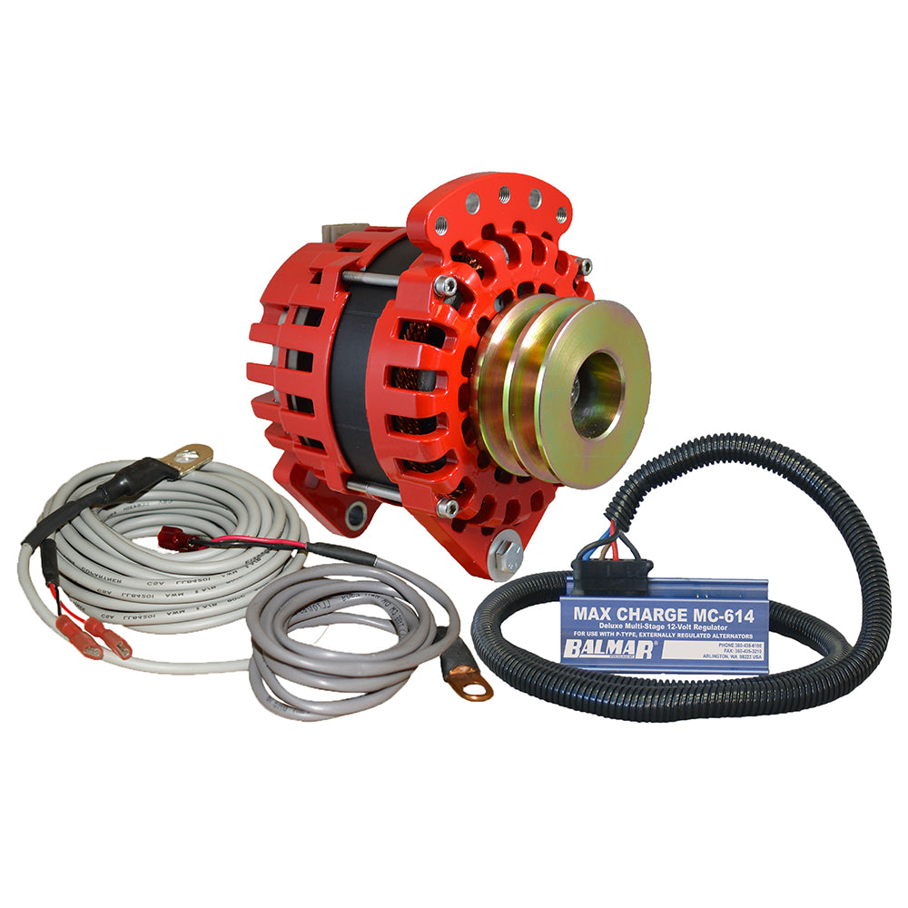 Balmar Alternator 3.15" Dual Foot Saddle Dual V Pulley Regulator Temp ...